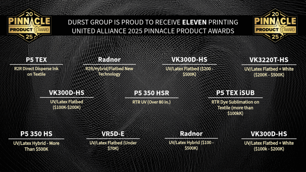 Durst Group’s Innovation Honored with Eleven 2025 PRINTING United ...